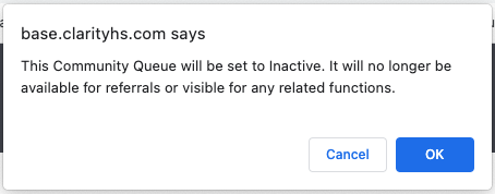 Referral Settings: Community Queue