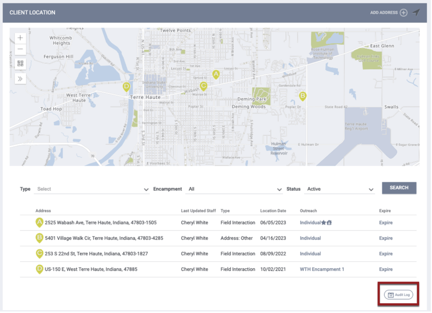 Location Tab Overview