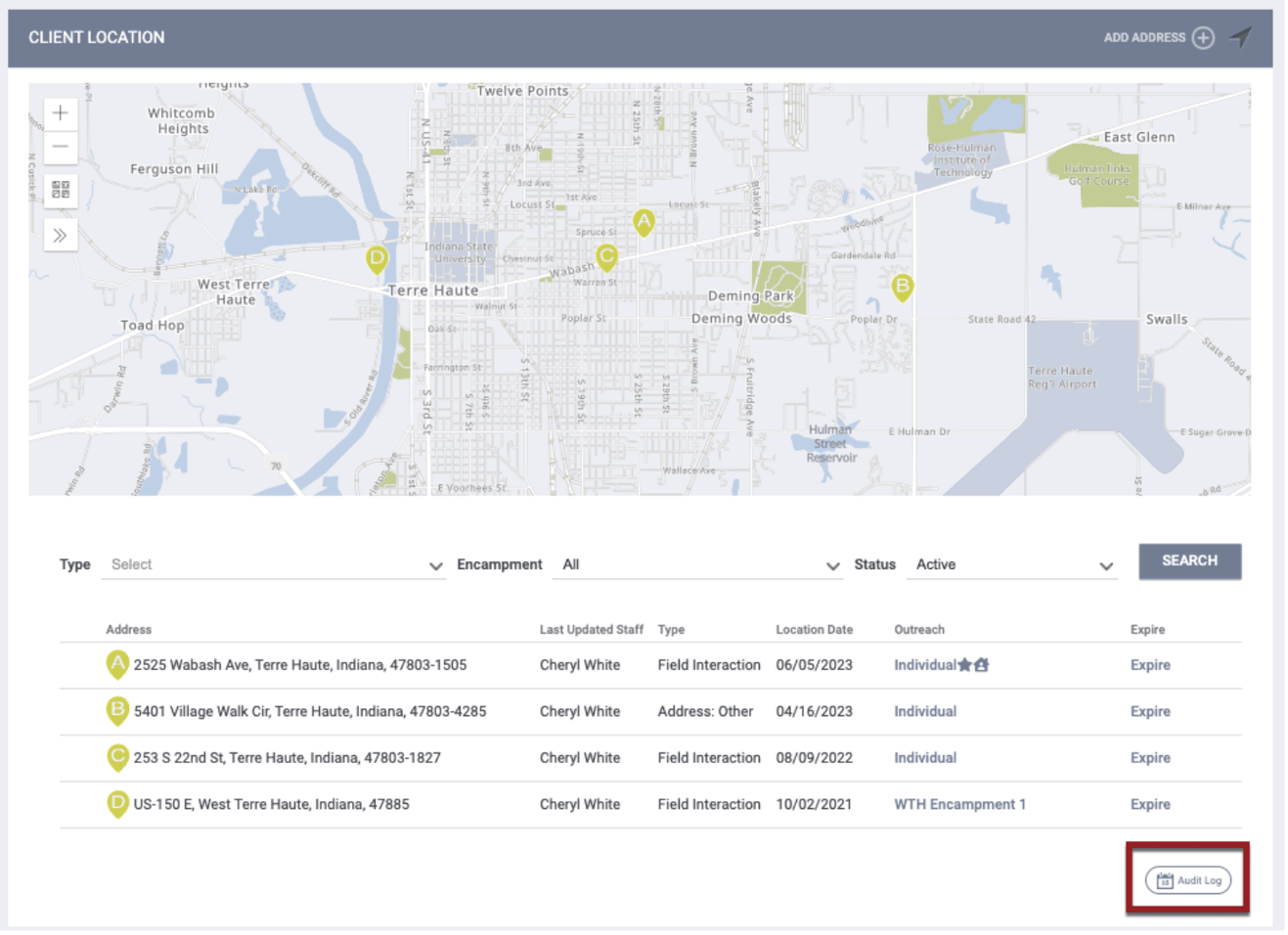 Location Tab Overview