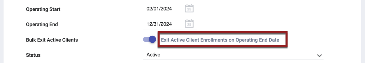 Bulk Exit Active Clients