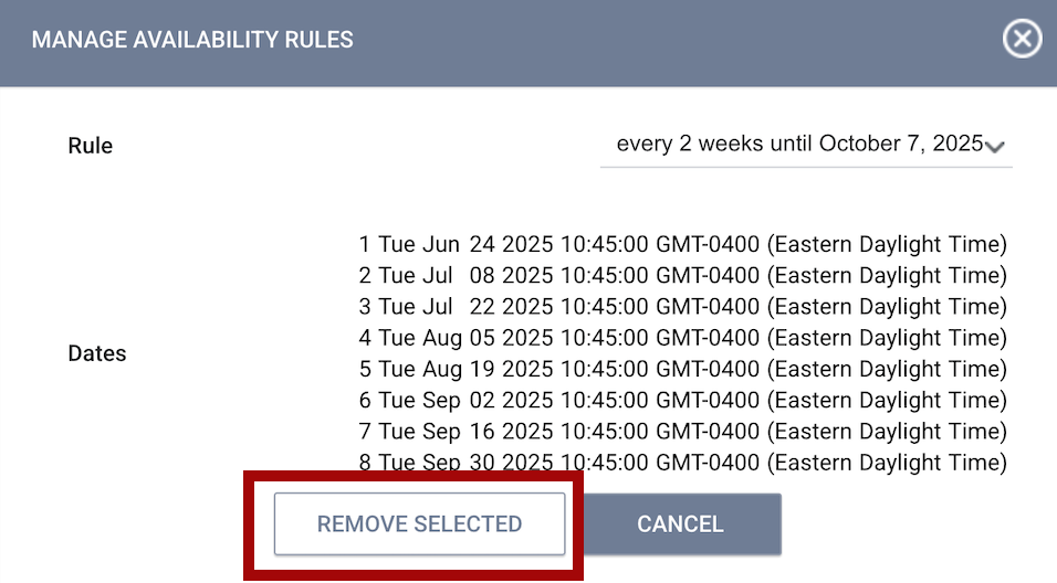 Customer Portal: Calendar