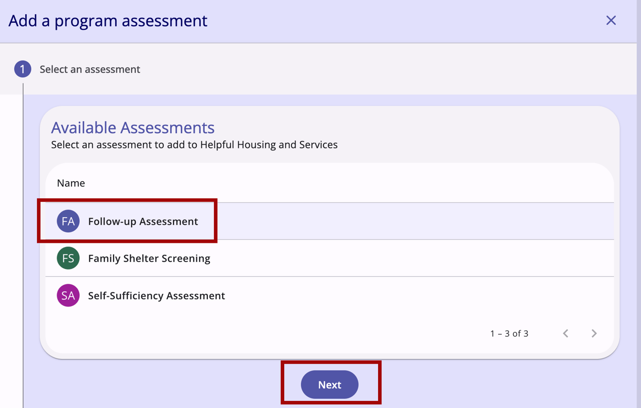 How Do I Conduct a Follow-up Assessment? (New Clarity Interface)