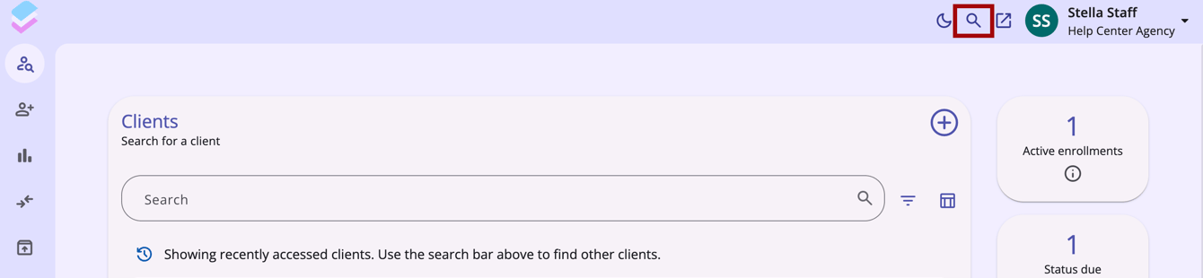 How Do I Search for a Client? (New Clarity Interface)