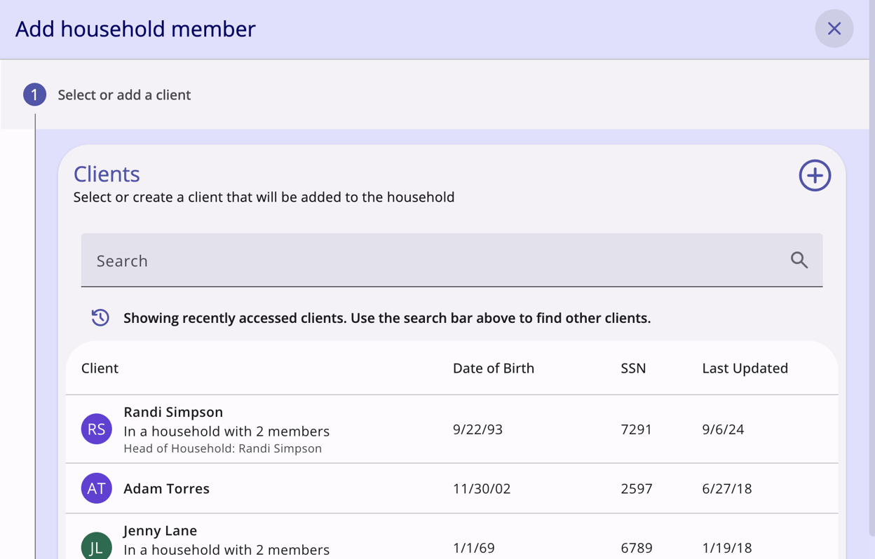 How Do I Create a Household and Manage Members? (New Clarity Interface)