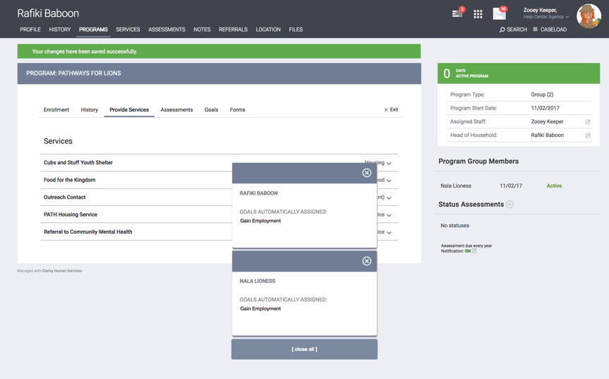 Creating and Managing Program Enrollments