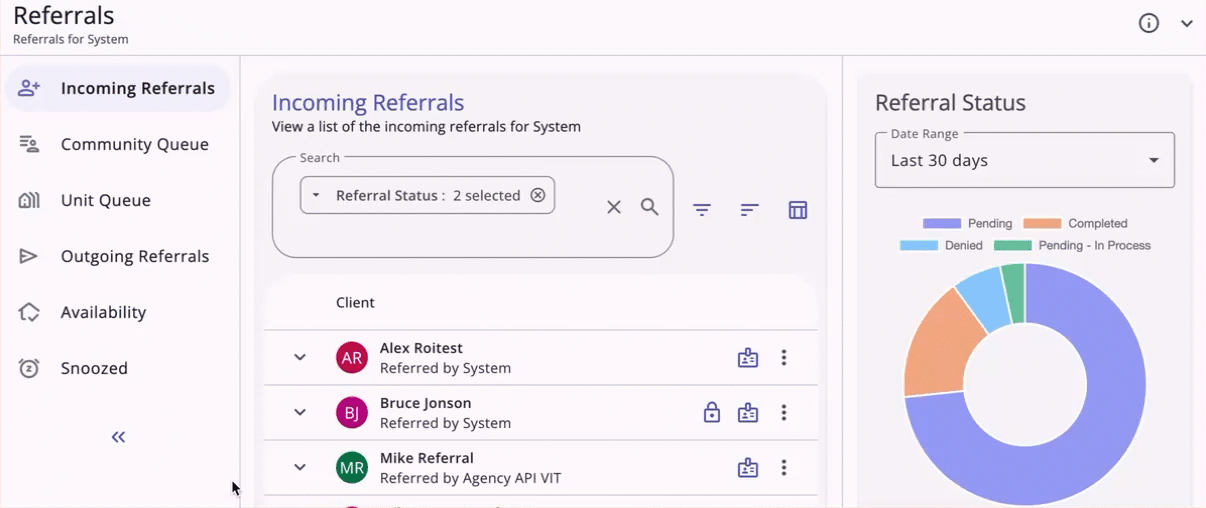 Referral Status Updates (New Clarity Interface)