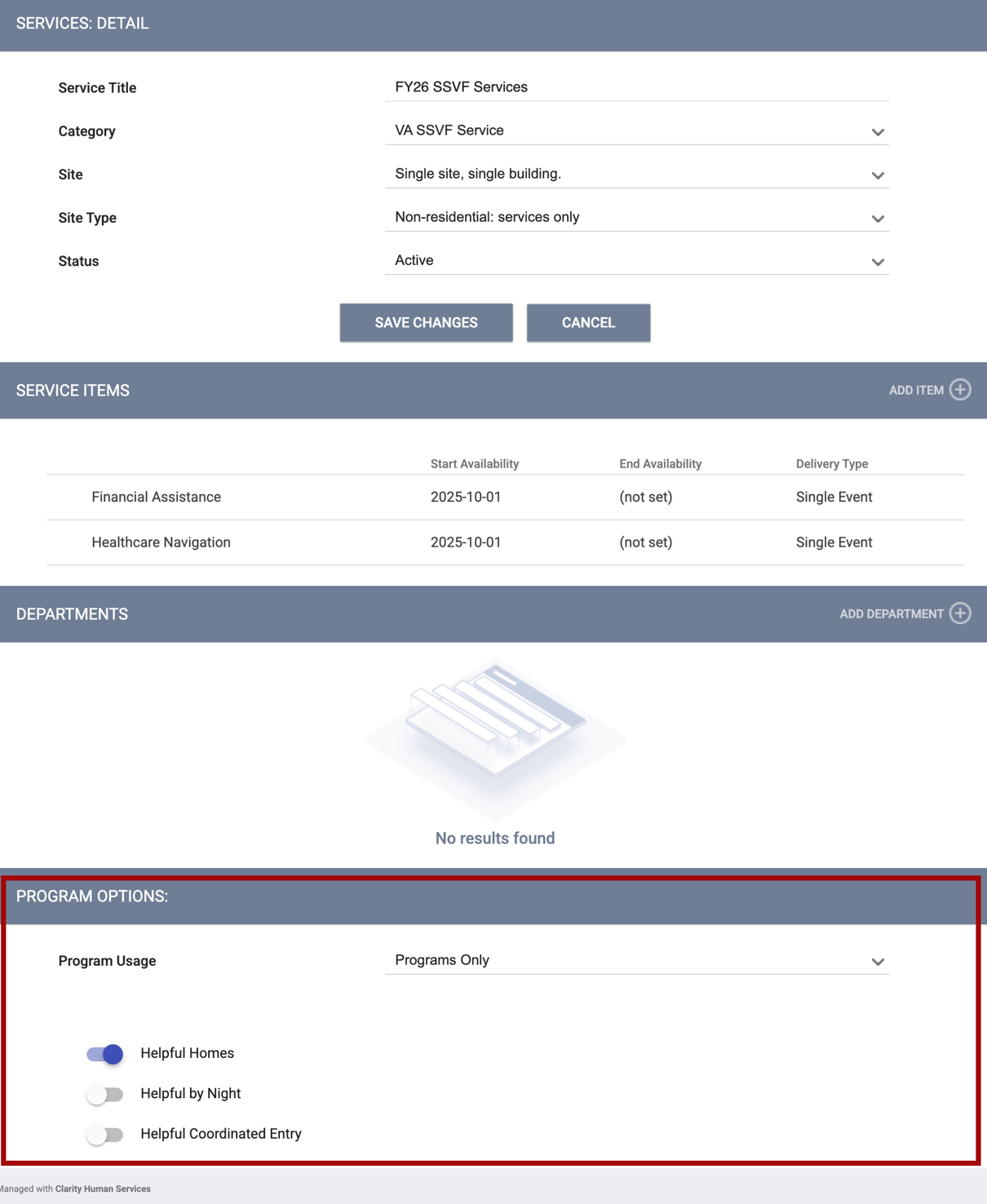 VA: SSVF Services & Programs