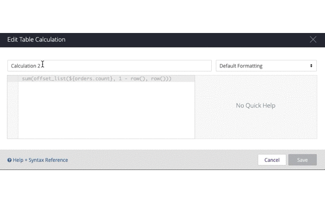Custom Dimensions, Measures, and Table Calculations