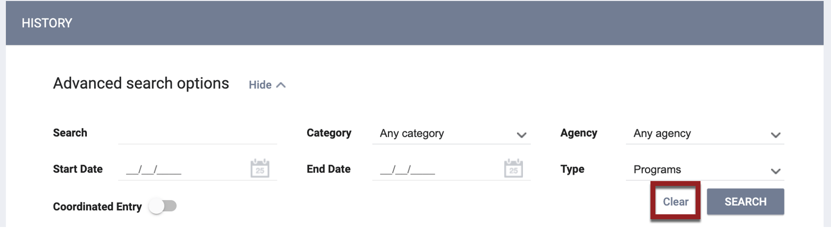 The History Tab