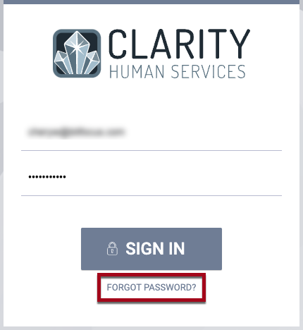 Clarity Human Services Passwords