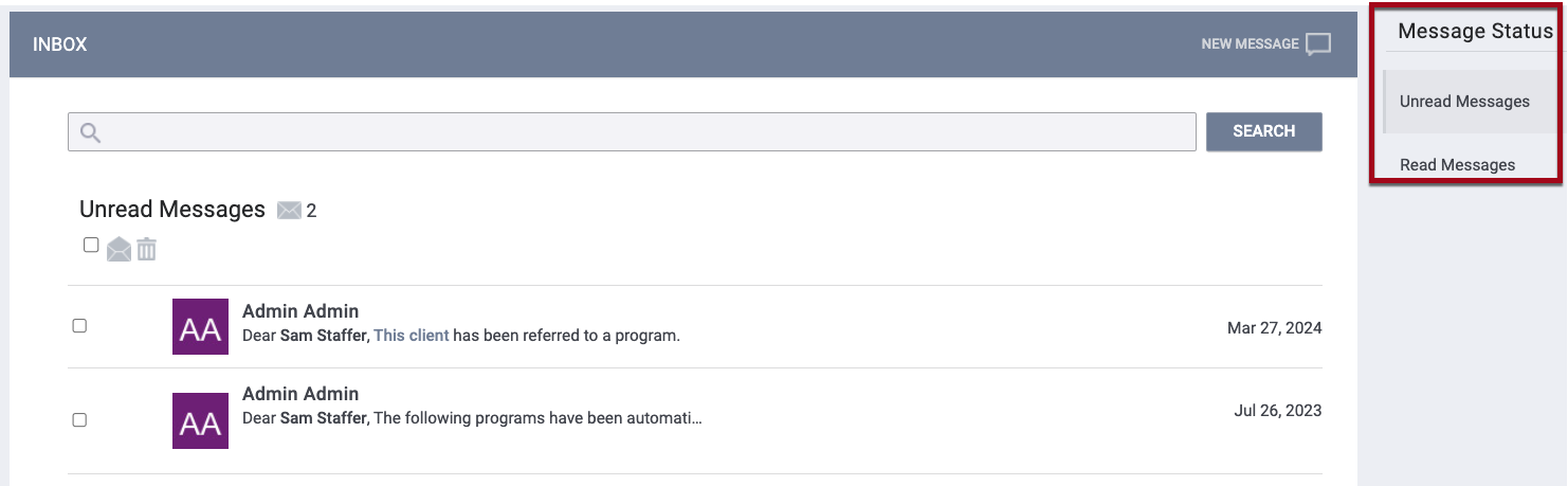 The Staff Inbox and Secure Messaging